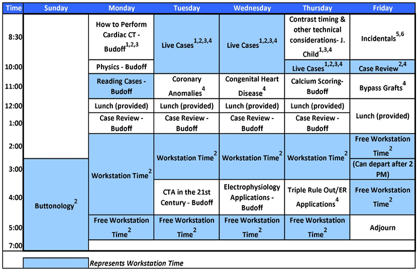 Cardiac CTA Training Courses Curriculum Level 2 and Level 3